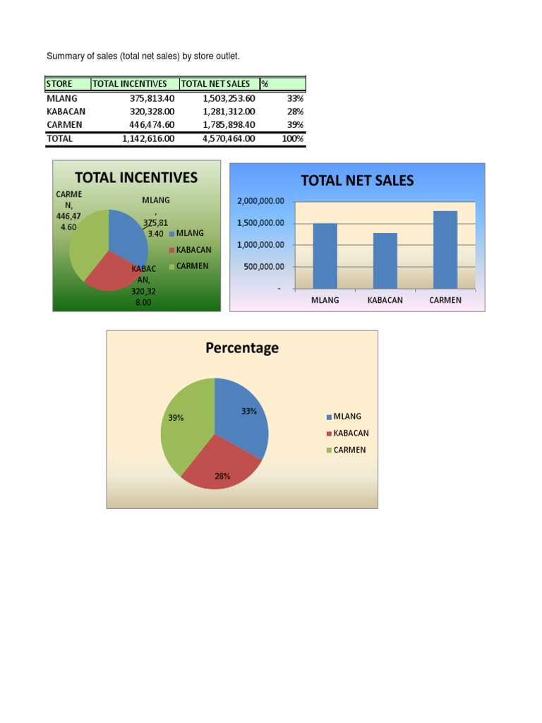 Total Net Sales by Store Outlet | PDF