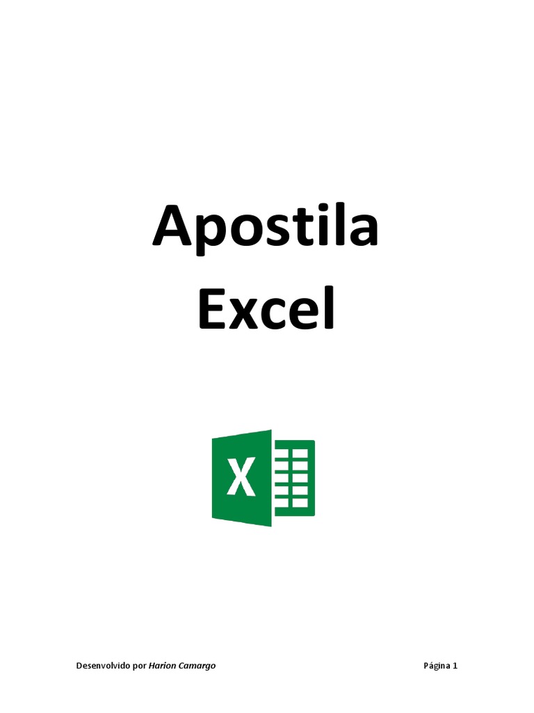 Apostila - Excel (Harion Camargo) PDF | PDF | Planilha | Média