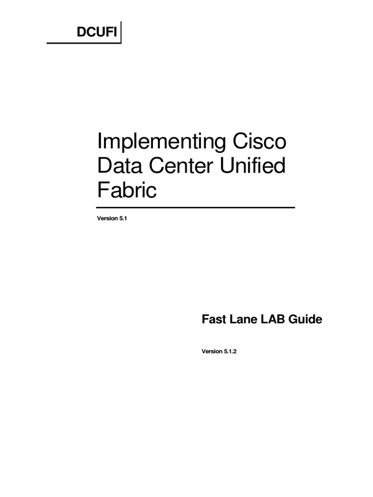 Implementing Cisco Data Center Unified Fabric Pdf Networking Standards Network Architecture