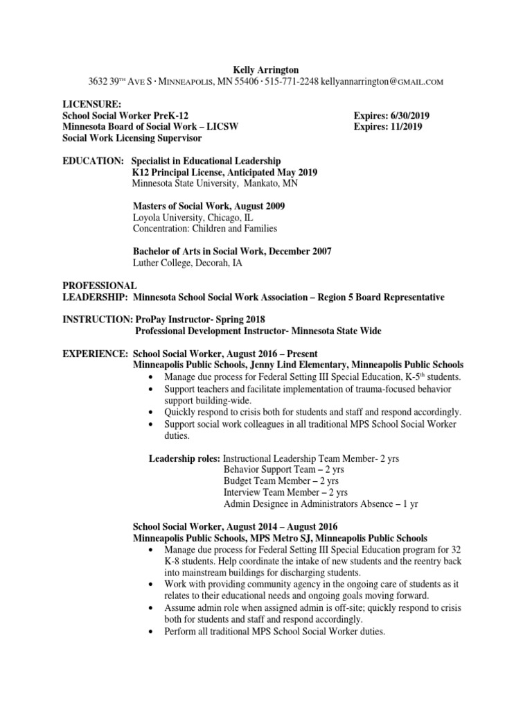 Kelly Arrington Resume | PDF | Mental Health | Therapy