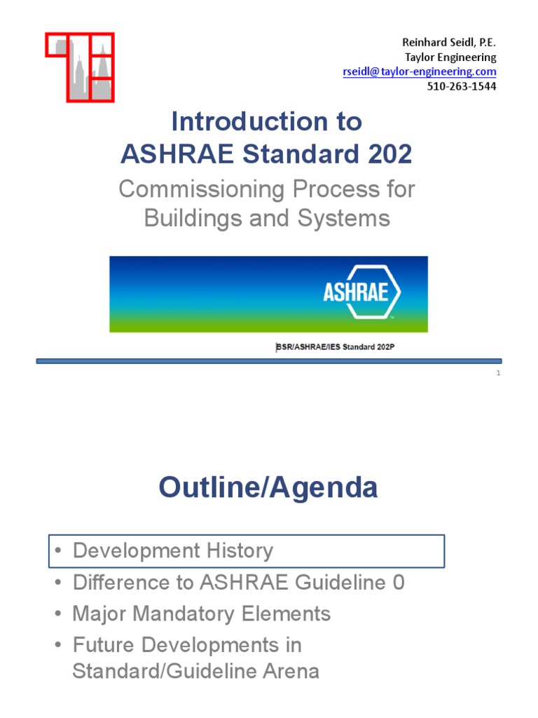 Introduction To ASHRAE Standard 202: Commissioning Process For Buildings and Systems | PDF ...