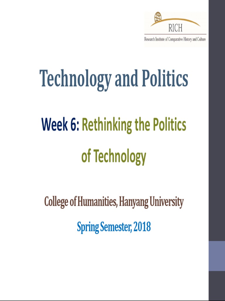 Technology and Politics: Week 6 | PDF | Risk | Design