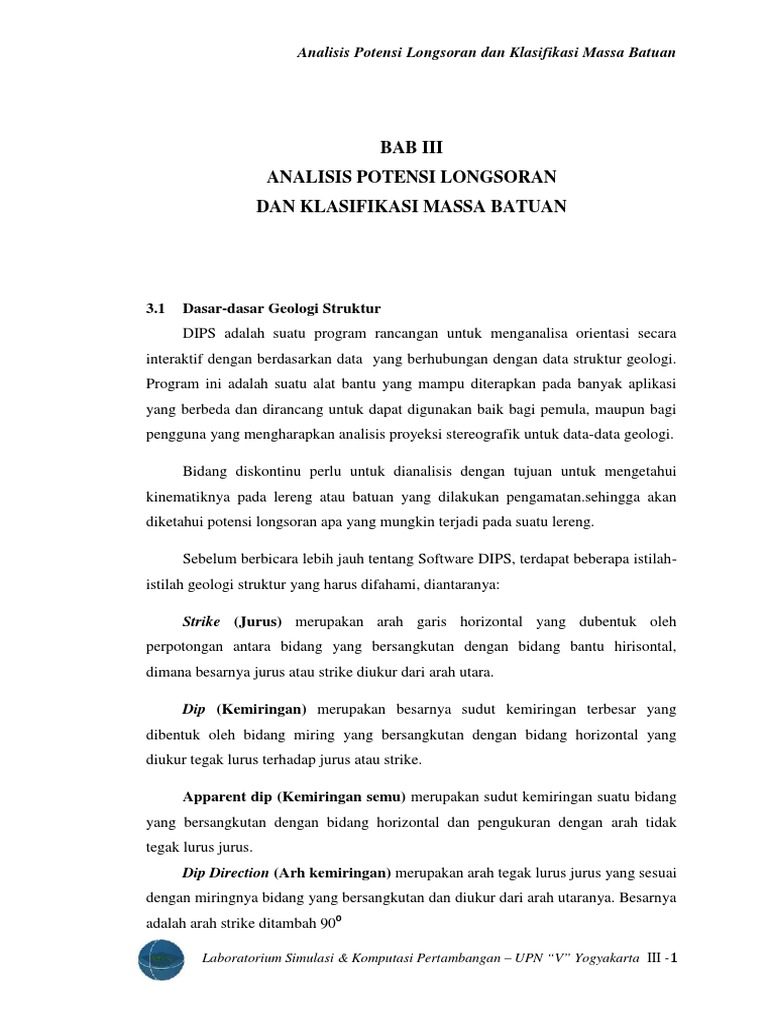 Analisis Software DIPS untuk Longsoran | PDF