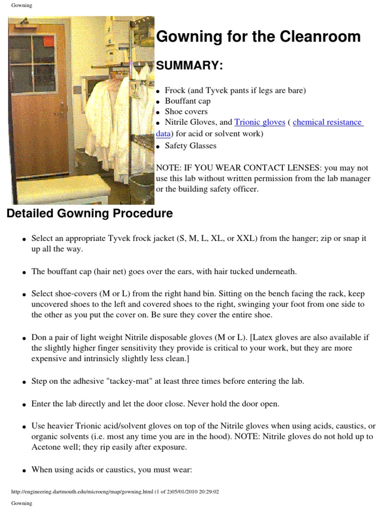 Proper Cleanroom Gowning Procedures: A Detailed Guide to Garment ...