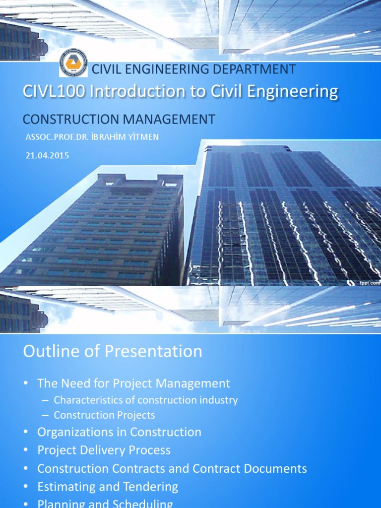 Construction Management | PDF | Project Management | Specification ...