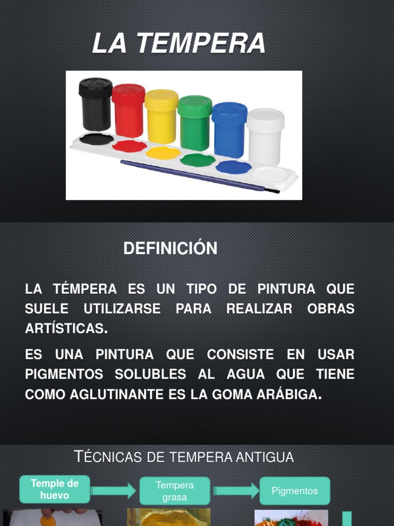 Qué es la témpera y sus técnicas | PDF