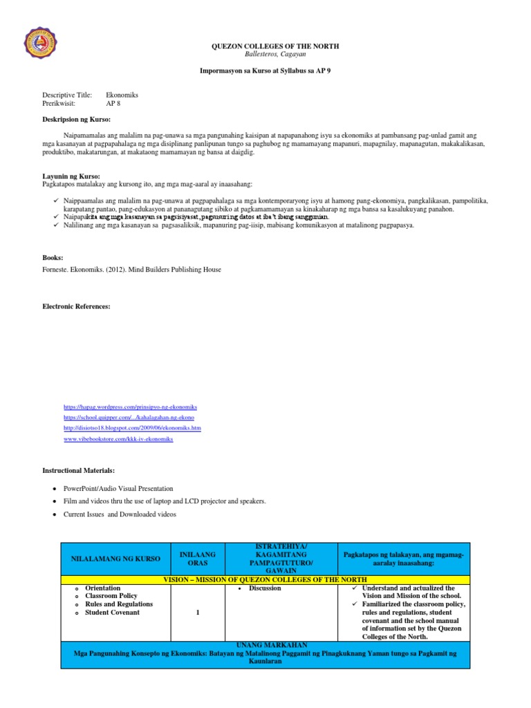 Grade 9 AP Syllabus | PDF