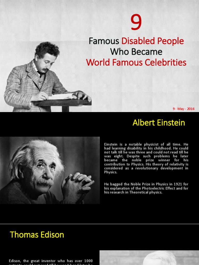 Famous Disabled Celebrities Who Achieved Great Success Through ...