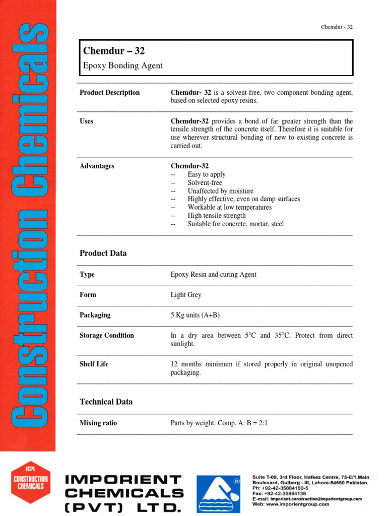 Chemdur - 32 | PDF | Epoxy | Adhesive