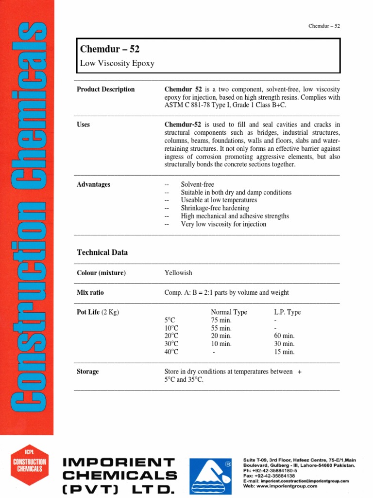 Chemdur - 52 | PDF | Epoxy | Strength Of Materials