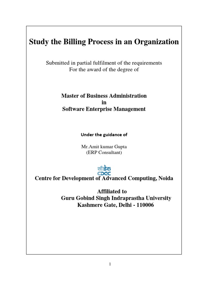 Billing Process | PDF | Invoice | Service Industries