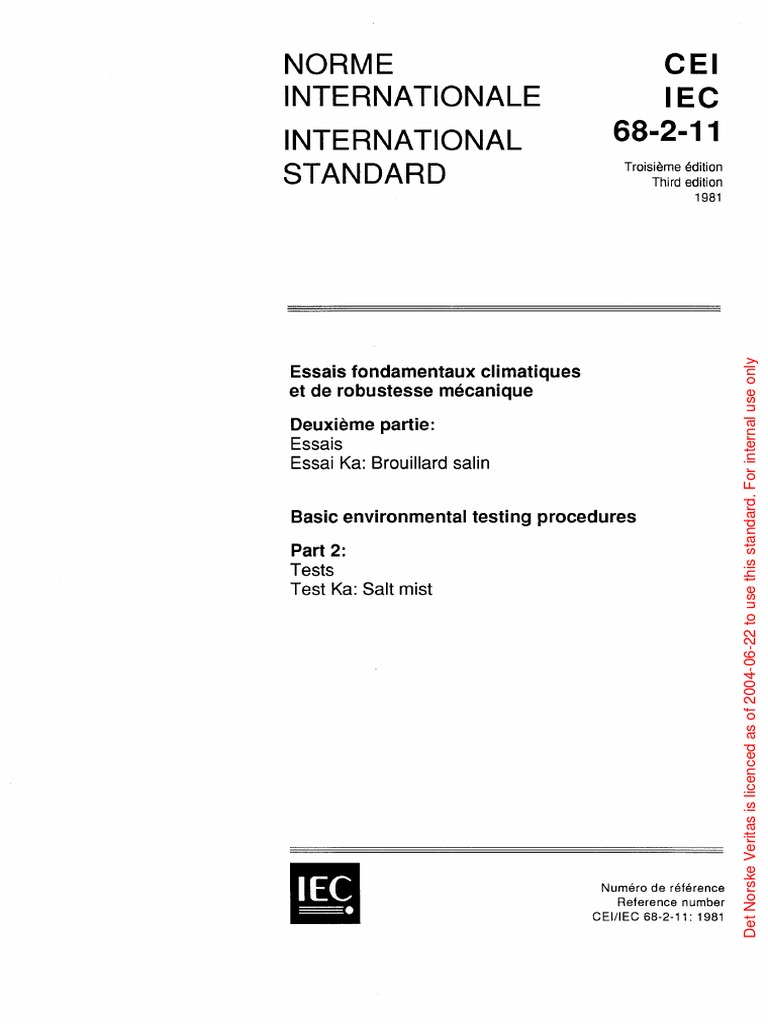 IEC 68-2-11 Tests | PDF