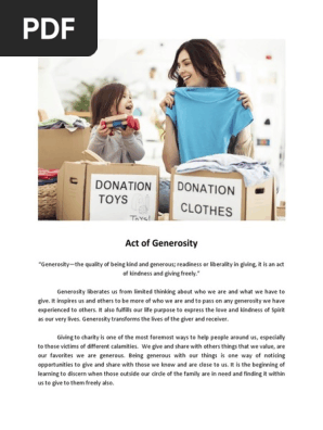 Act Of Generosity