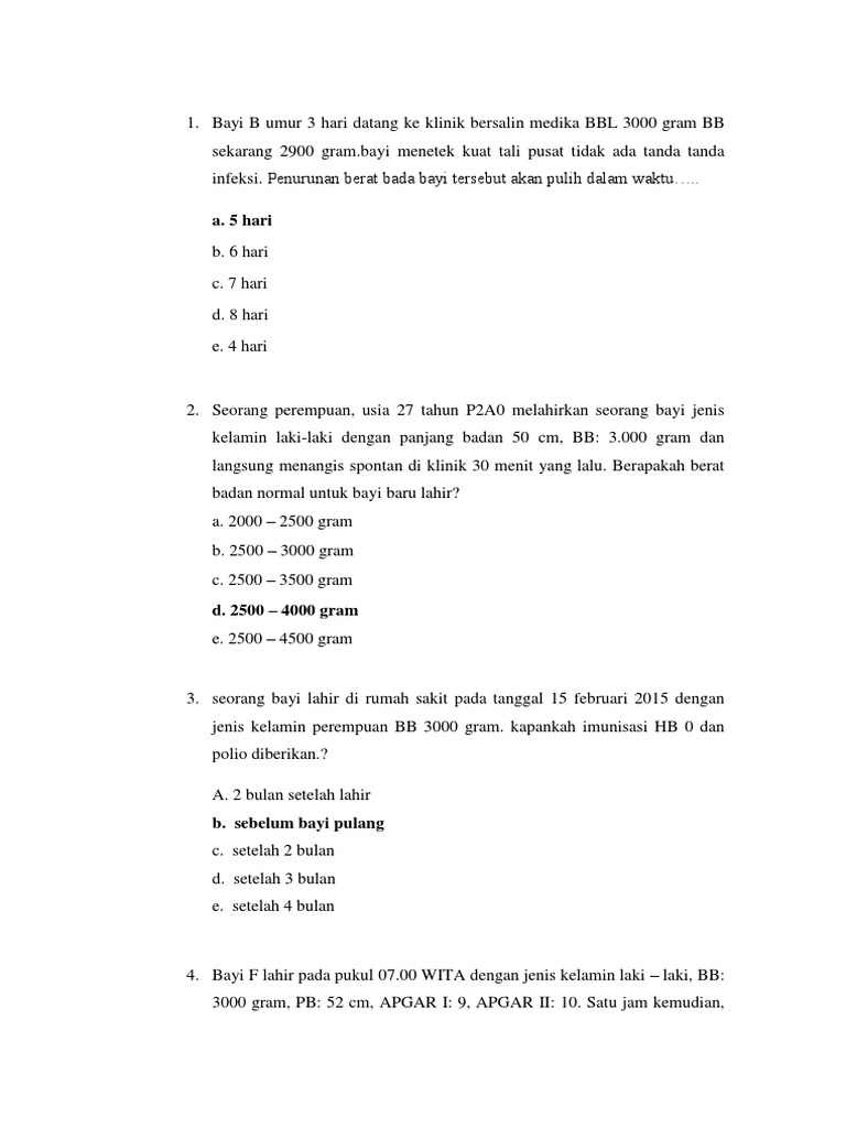 Soal Maternitas Tk.2c | PDF | Pengembangan Diri | Kesehatan Holistik