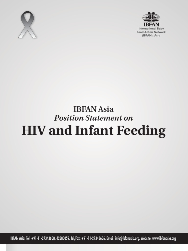 IBFAN Asia Position Statement On HIV and Infant Feeding (October 2008 ...
