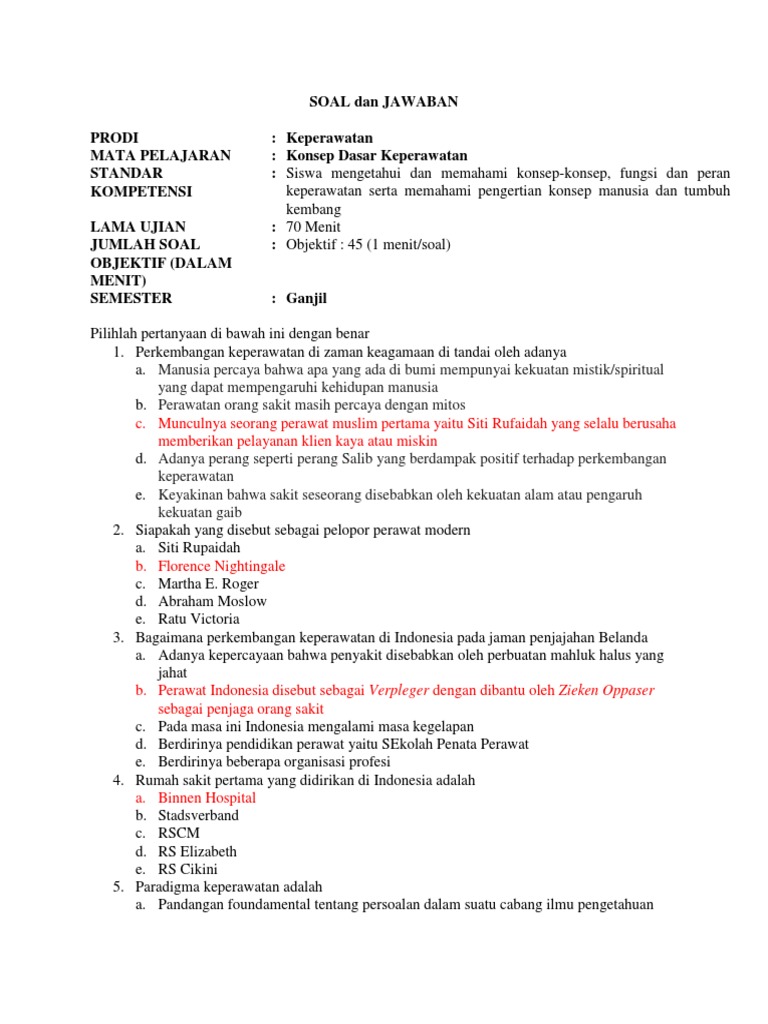 Soal Uas Dan Jawaban KDK | PDF