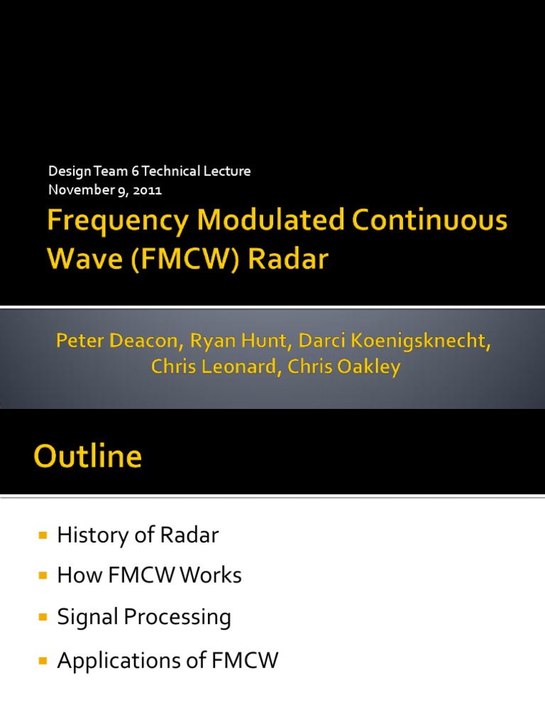 FMCW Radar PDF | PDF | Radar | Fast Fourier Transform