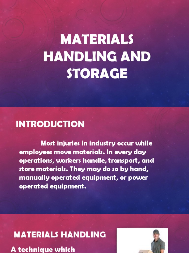 Materials Handling and Storage | PDF | Crane (Machine) | Truck