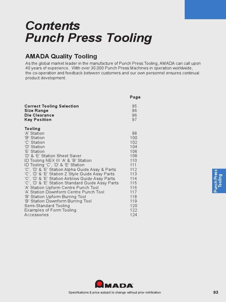 Punch Tooling Handbook | PDF | Screw | Metalworking