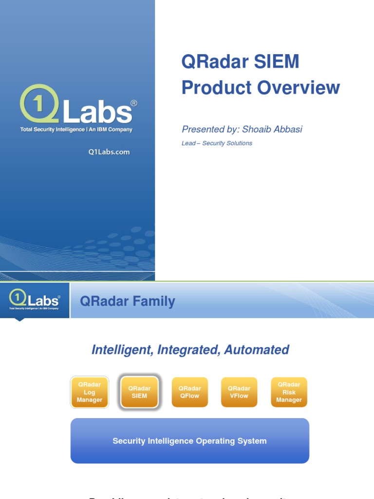 QRadar SIEM Product Overview Presentation | PDF | Computer Security ...