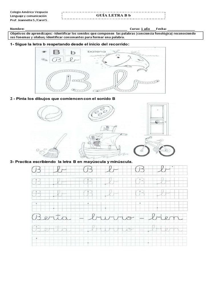 GUIA B Primero | PDF