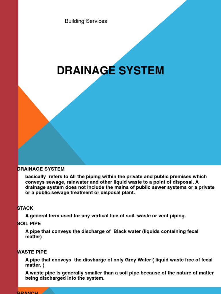 Drainage System | PDF | Sanitary Sewer | Storm Drain