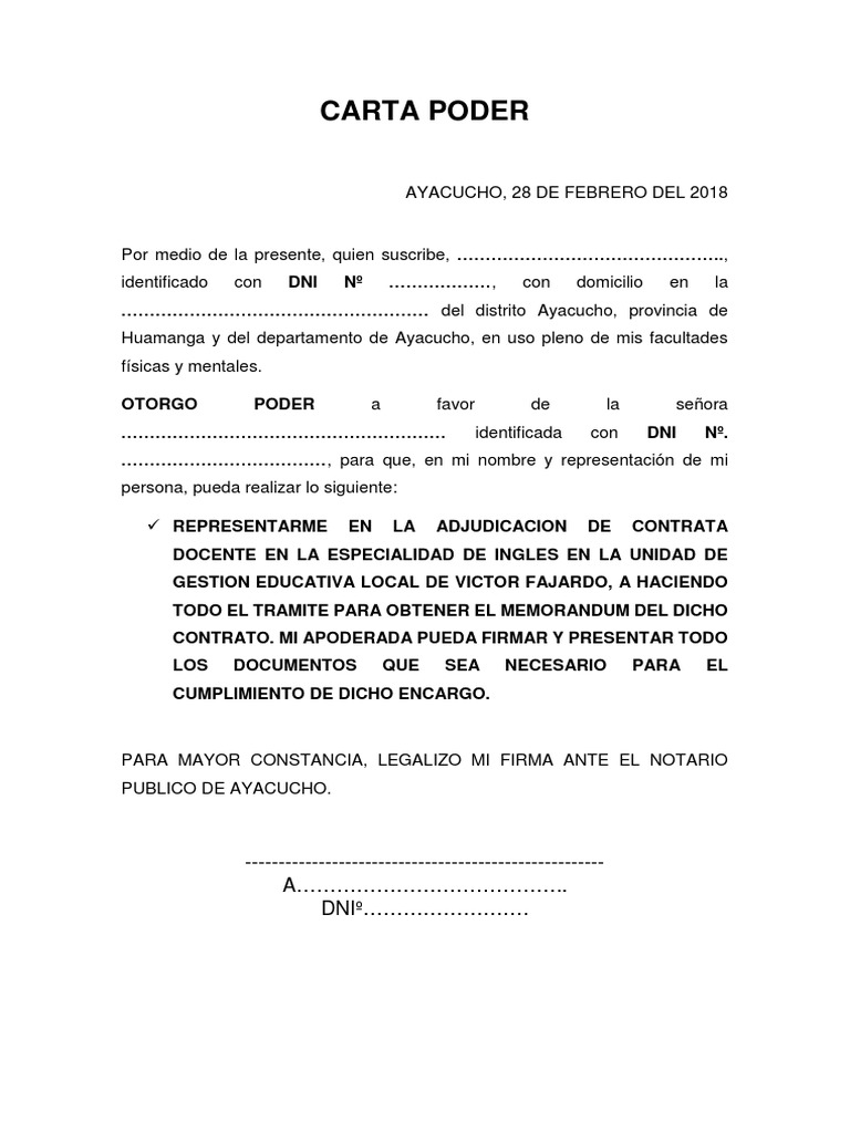 Carta Poder | PDF