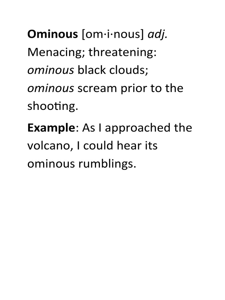 Ominous | PDF