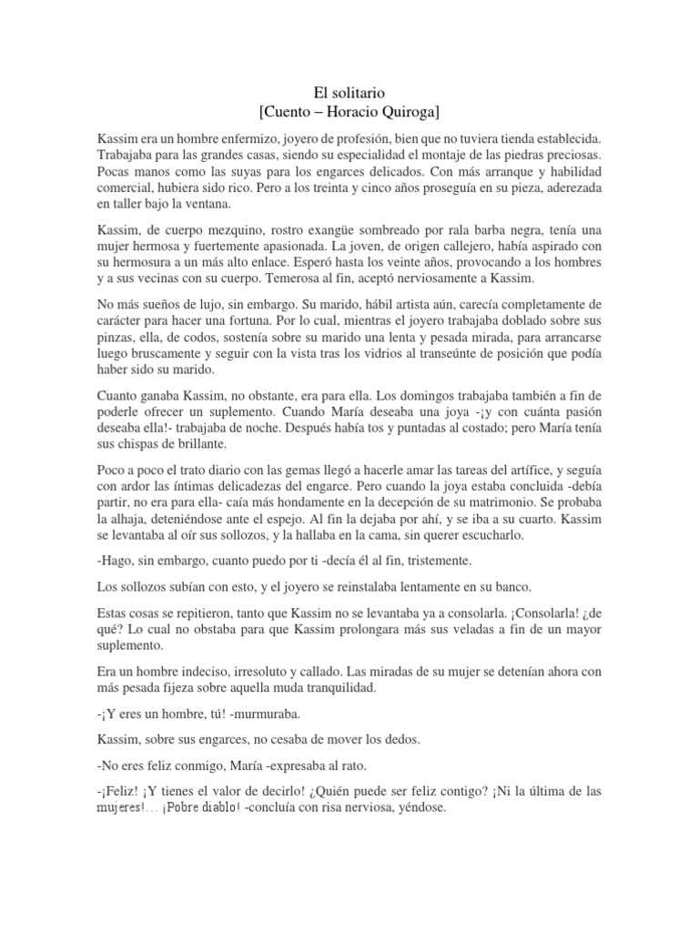 Kassim y el solitario de Quiroga | PDF