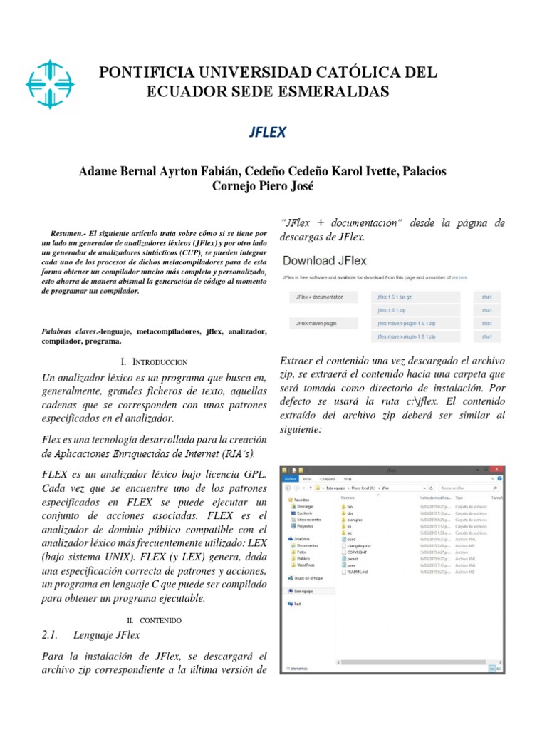Articulo Jflex | PDF | Compilador | Expresión regular