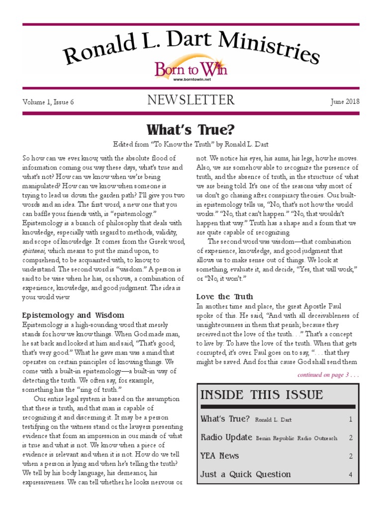 The Born To Win Newsletter - June 2018 | Download Free PDF | Wisdom ...