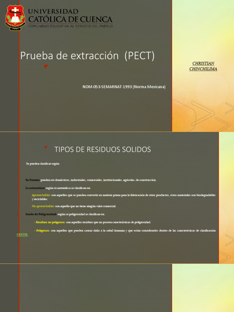 Prueba de Extracción de Residuos Tóxicos | PDF | Toxicidad | Residuos