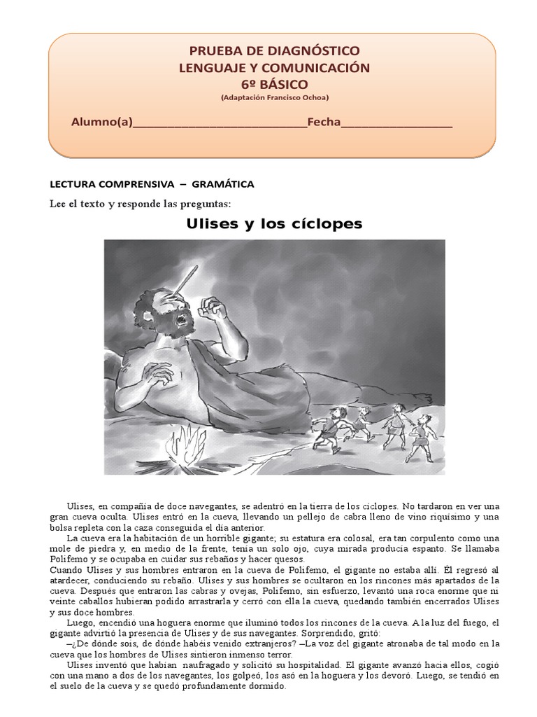 Ulises y el cíclope Polifemo: resumen de la historia homérica | PDF ...