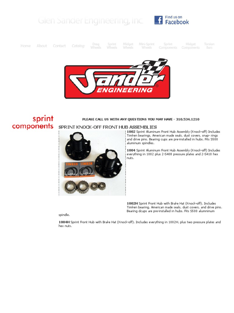 Sander Engineering Since 1979 - Drag Race Wheels, Circle Track Wheels ...