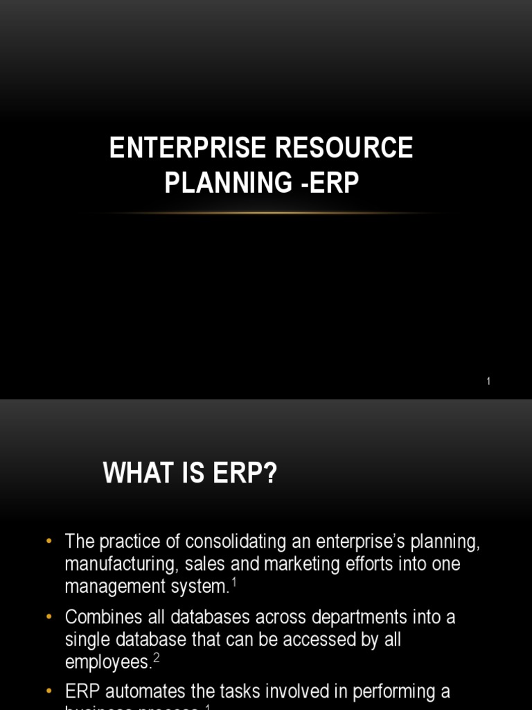 An Overview of Enterprise Resource Planning (ERP) Systems: Functions ...