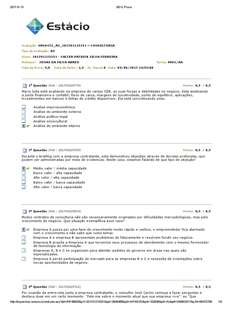 Prova_Consultoria.pdf | Consultor | Marketing | Avaliação gratuita de ...