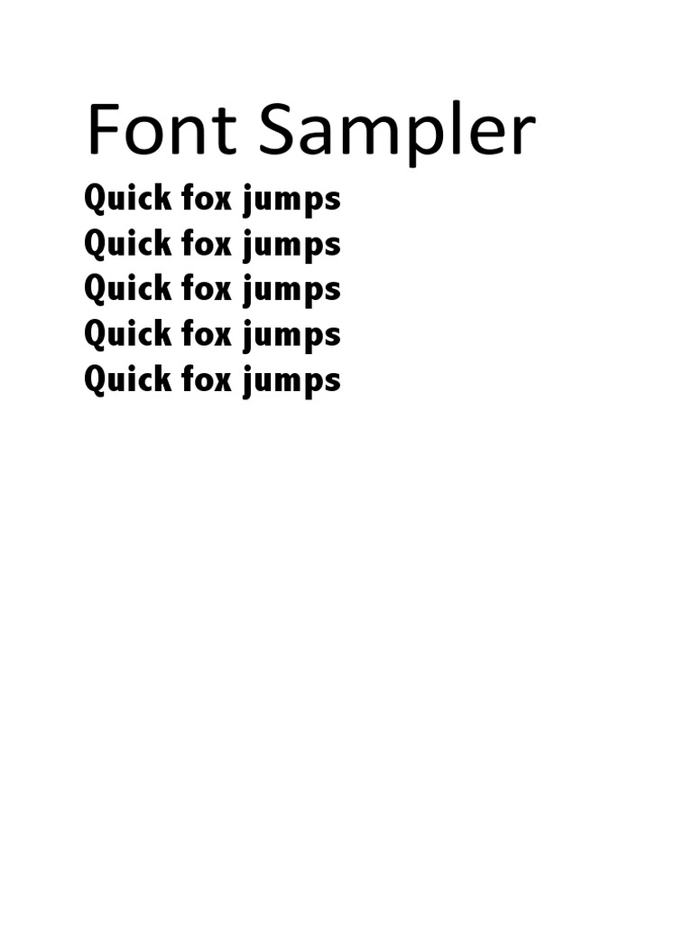 Font Sampler | PDF