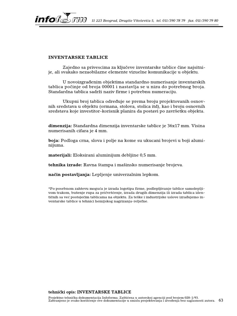 Nalepnica Inventarski Broj | PDF