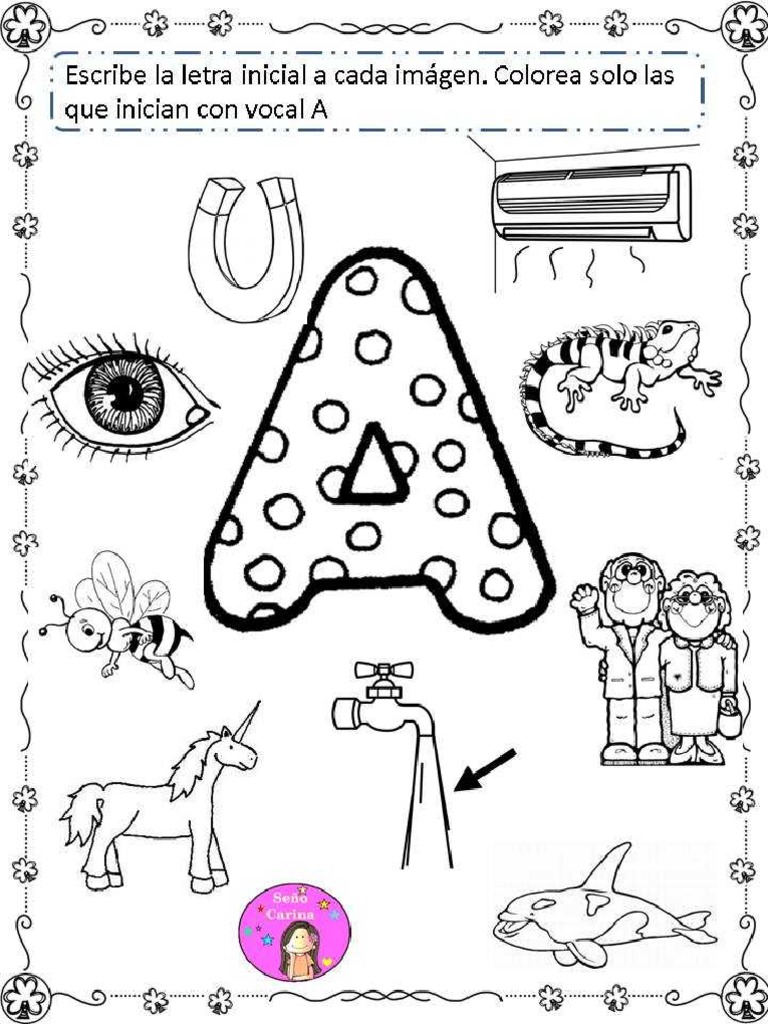 Vocales sonido inicial