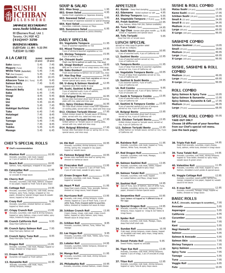 Sushi Menu | PDF