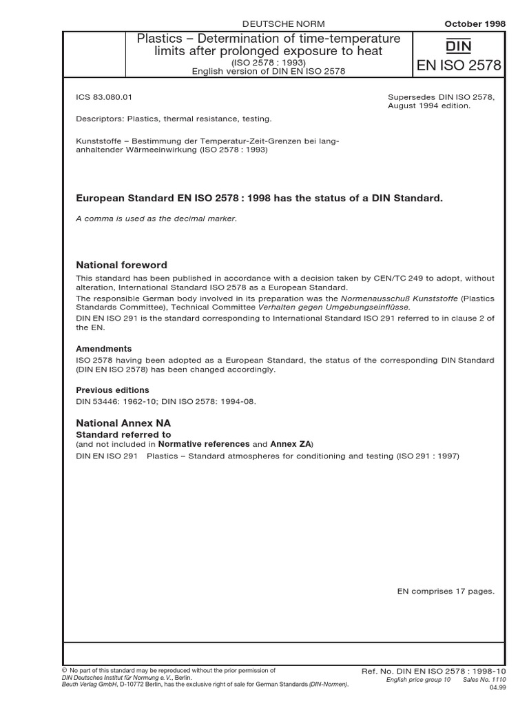 En Iso 2578 | PDF | International Organization For Standardization ...