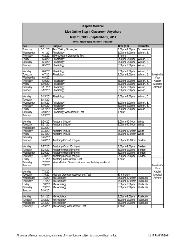 s1 Anywhere Schedule | PDF | Pharmacology | Organisms