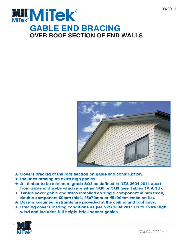 MiTeK Gable End and Bracing | Truss | Roof