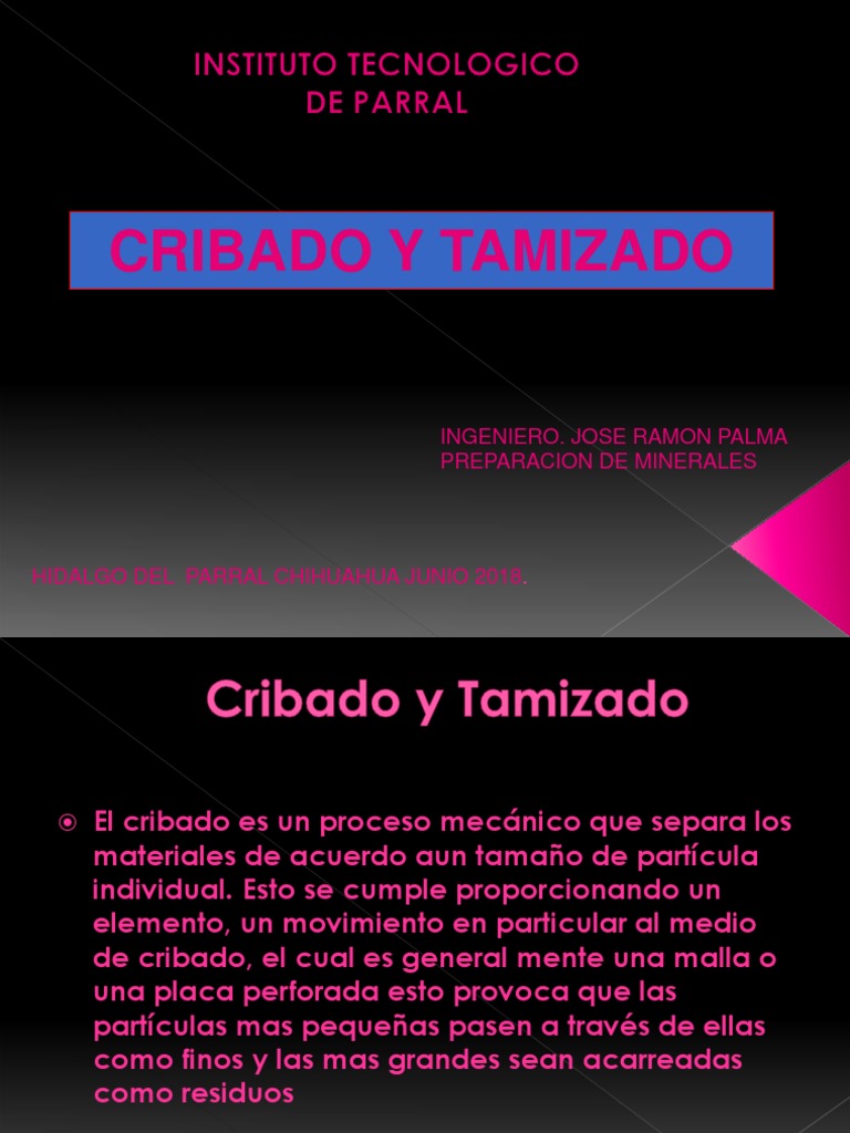 Proceso de Cribado y Tamizado Industrial | PDF | Filtración | Acero