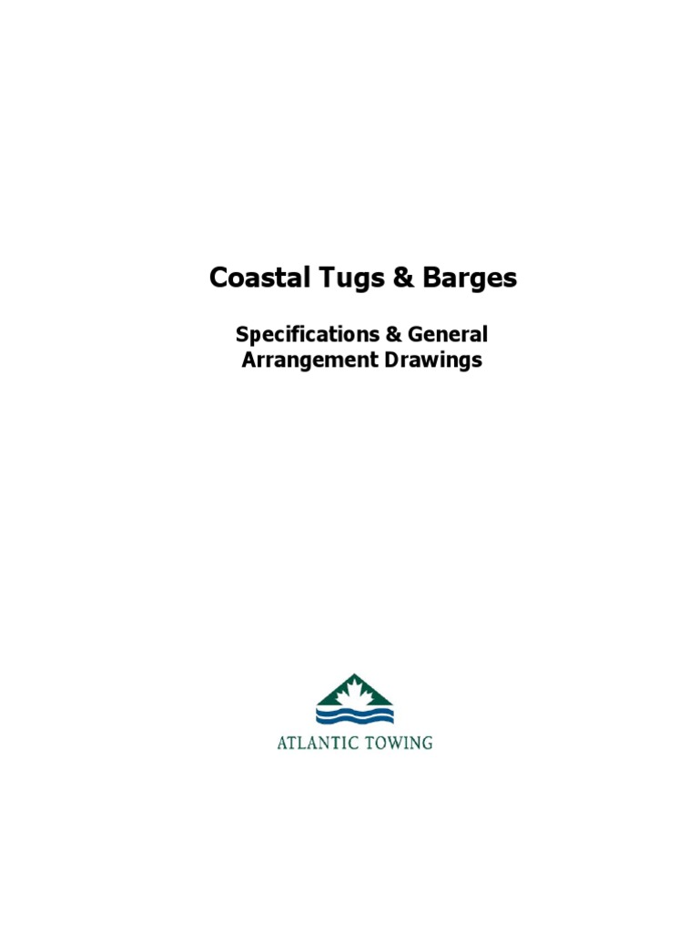 Coastal Tugs & Barges Specifications | PDF | Tugboat | Tonnage