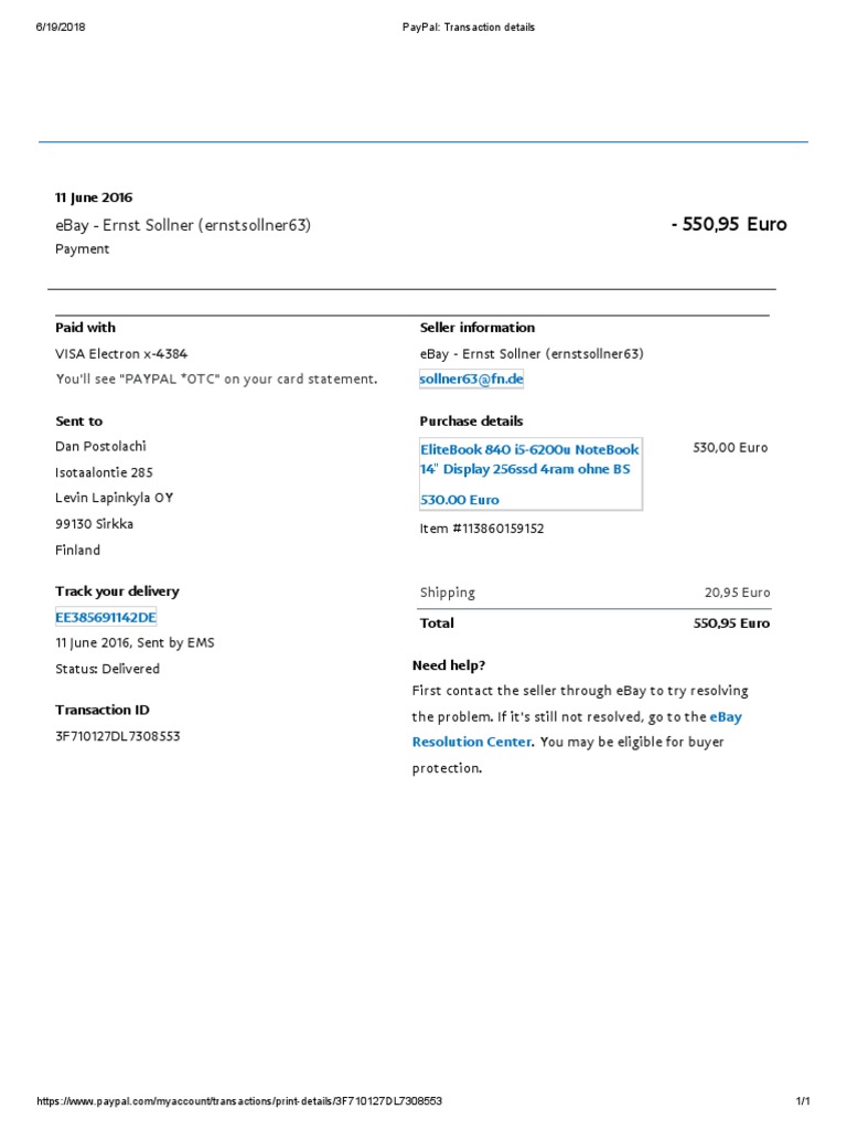 Edited - POP - PayPal - Transaction | PDF
