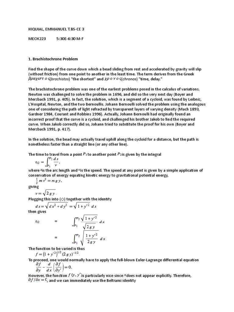 Dido's Problem: The History and Methods | PDF | Area | Theoretical Physics