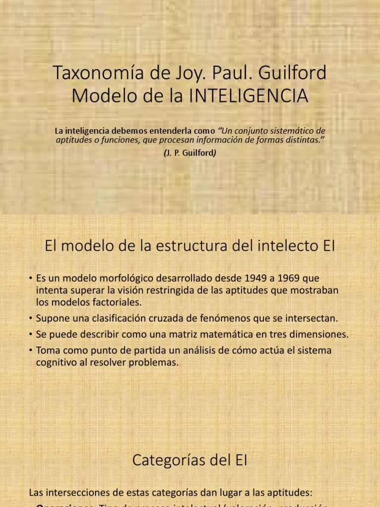 Taxonomía de JP Guilford | PDF | Conceptos psicologicos | Ciencia cognitiva