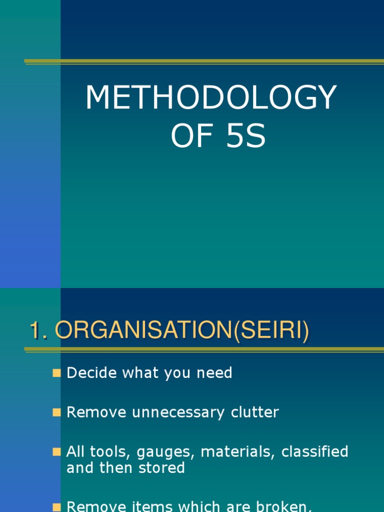 Methodology of 5S | Download Free PDF | Business