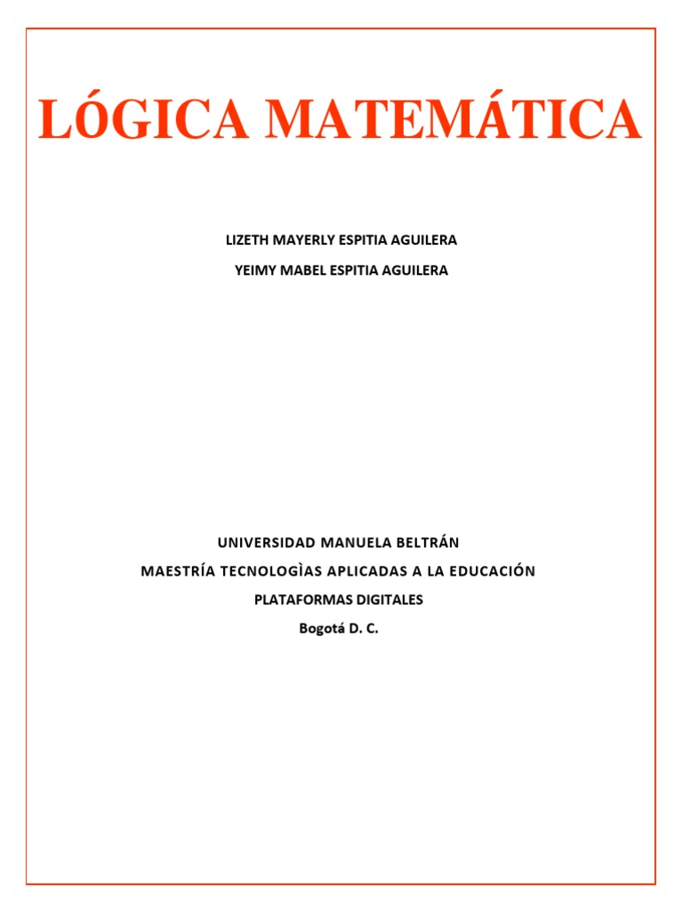 Lógica Matemática | PDF | Proposición | Si y solo si